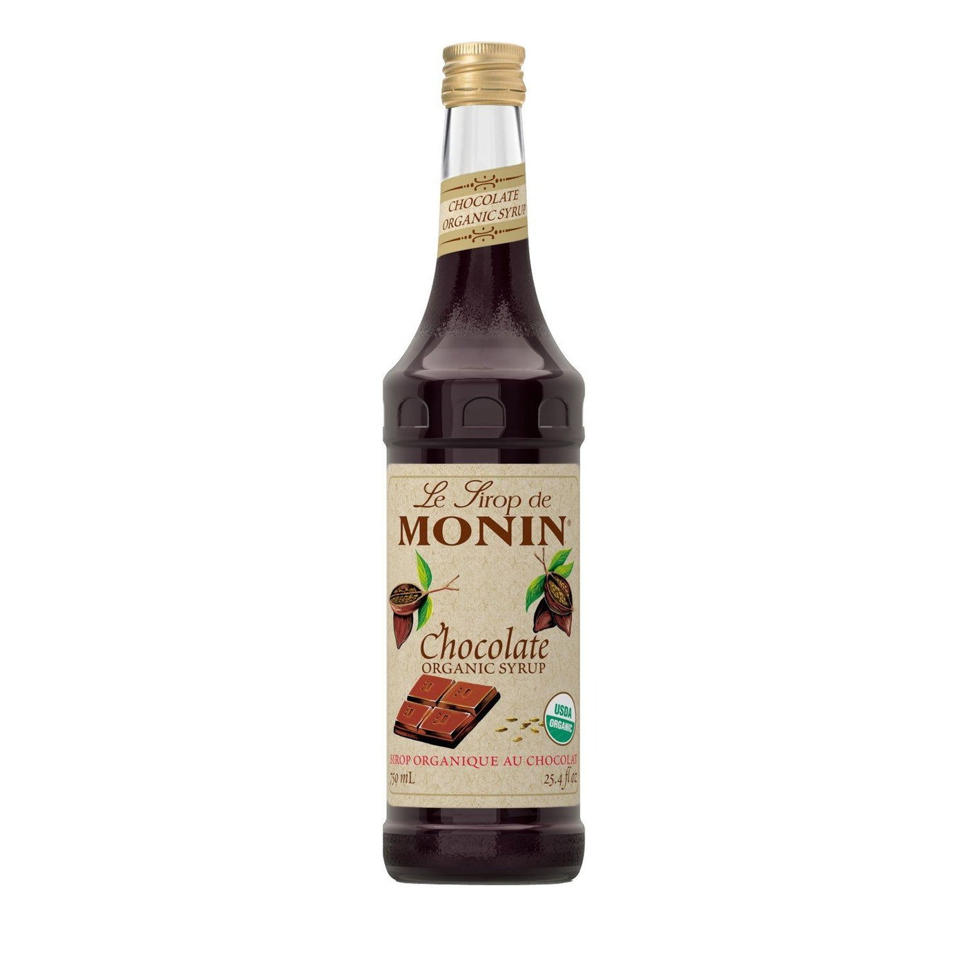 Organic Monin Chocolate Syrup 750ml / 25.4 fl oz. — CoffeeAM