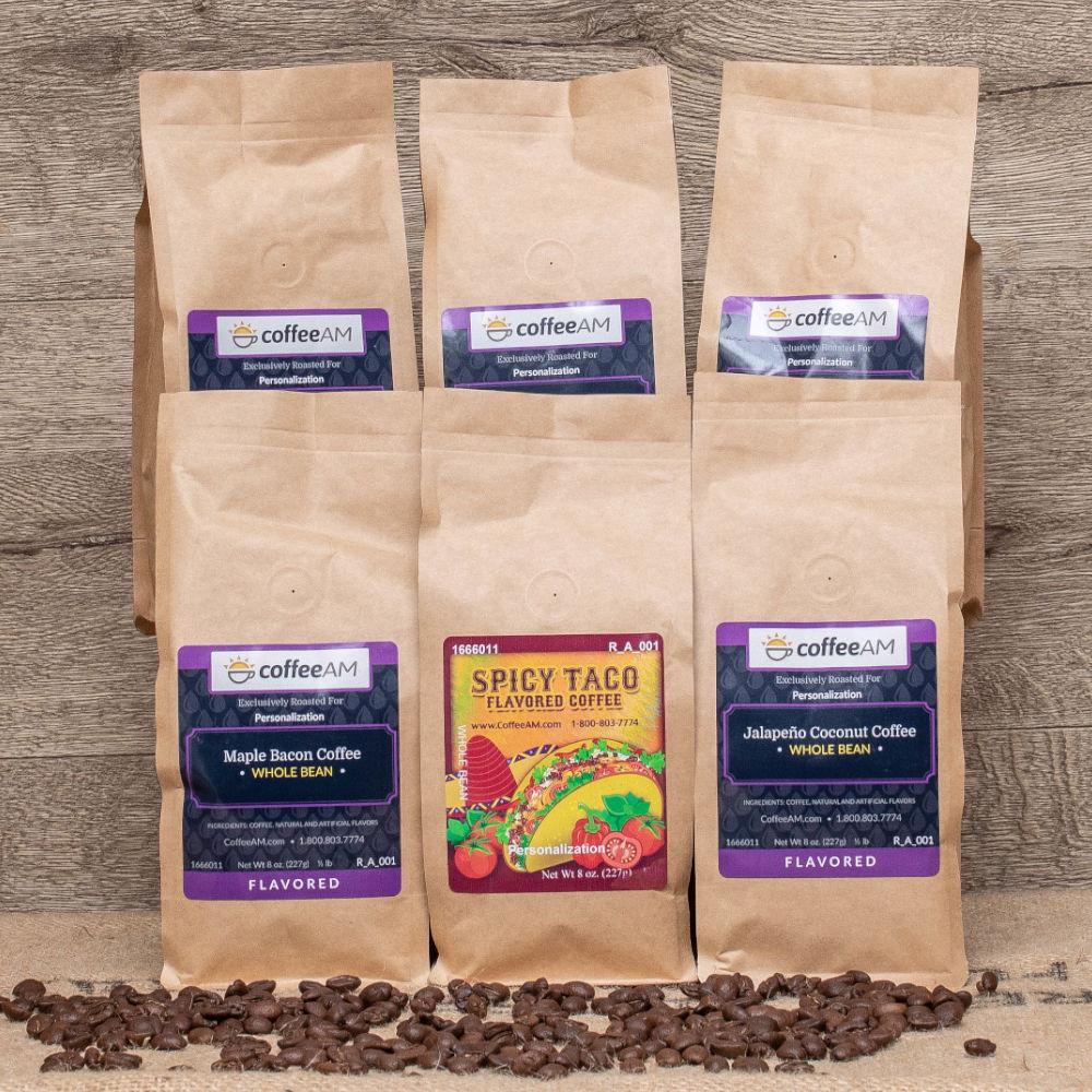 Exotic Flavor Sampler - (6) 1/2 lb bags — CoffeeAM